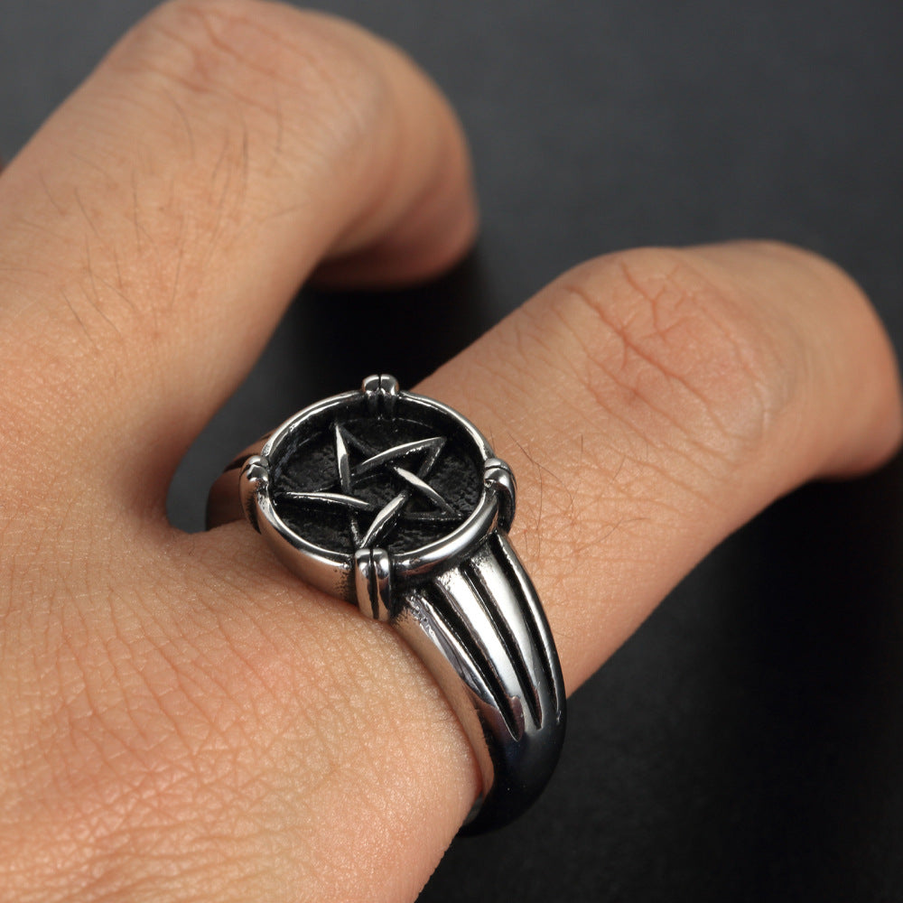 Mystical Power Pentagram Ring – Wicca Vibes