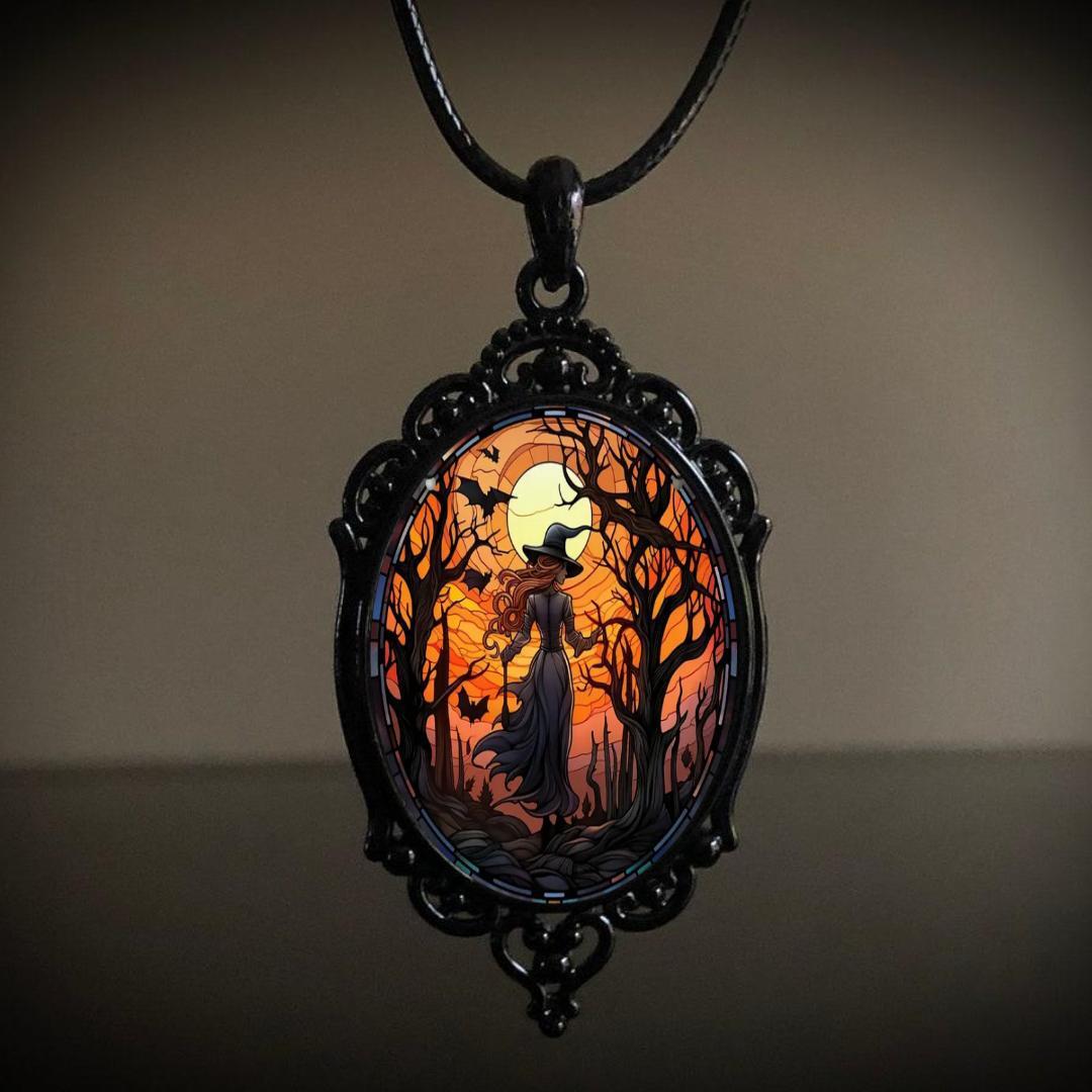 Dark Delight: Gothic Vampire Crow Bat Necklace – Wicca Vibes