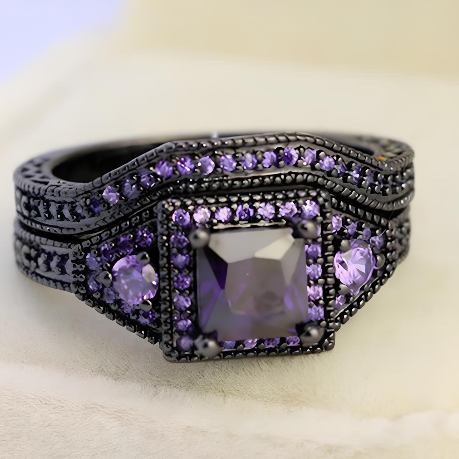 Shadowseer’s Amethyst Throne Ring – Wicca Vibes